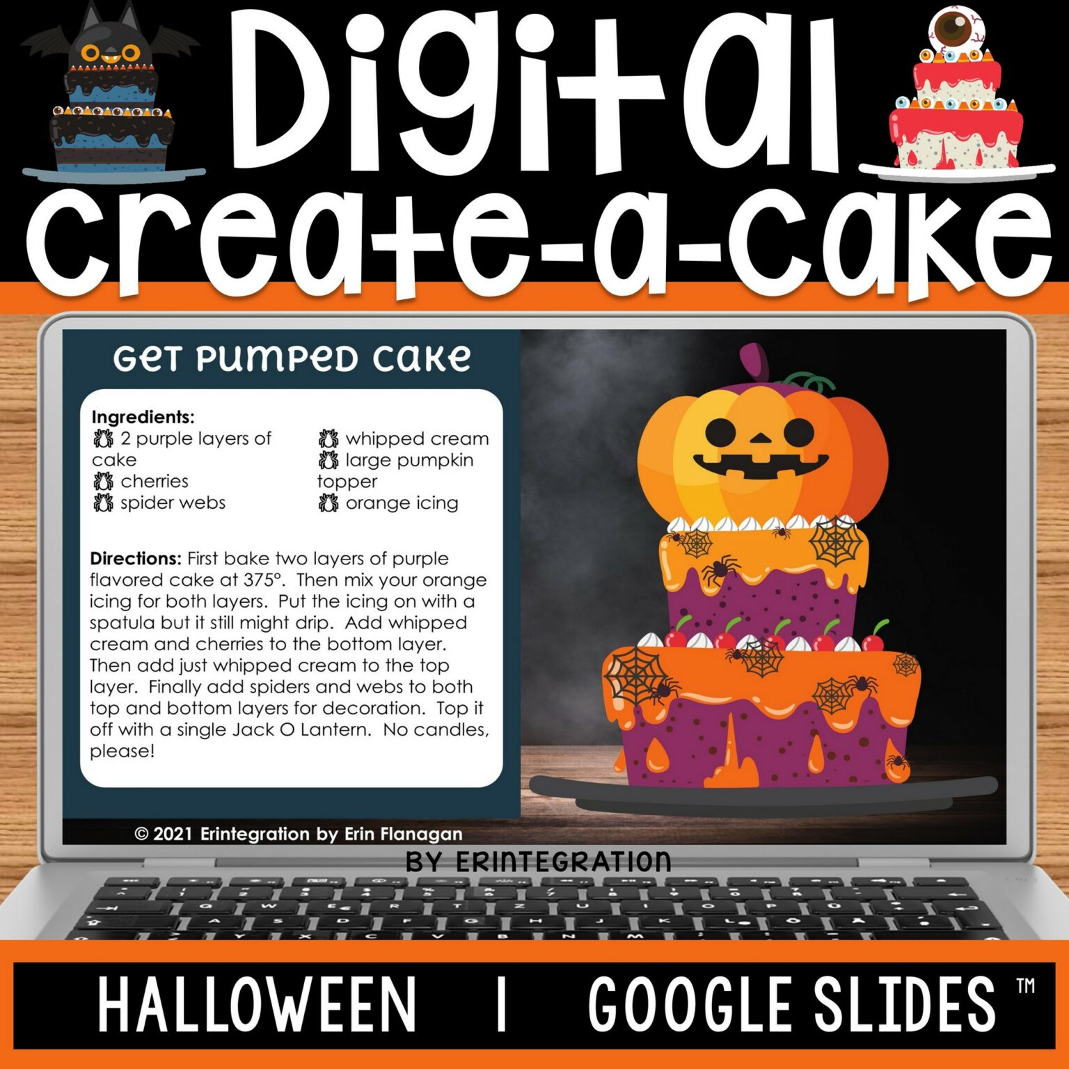 Halloween Create a Cake | Digital Activity | Editable | Google Slides ...