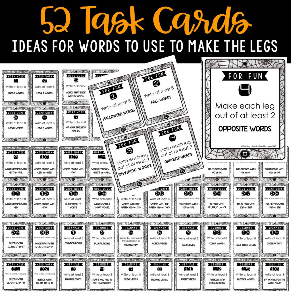 Digital Halloween Spider Legs Word Study for Seesaw & Google Slides ...