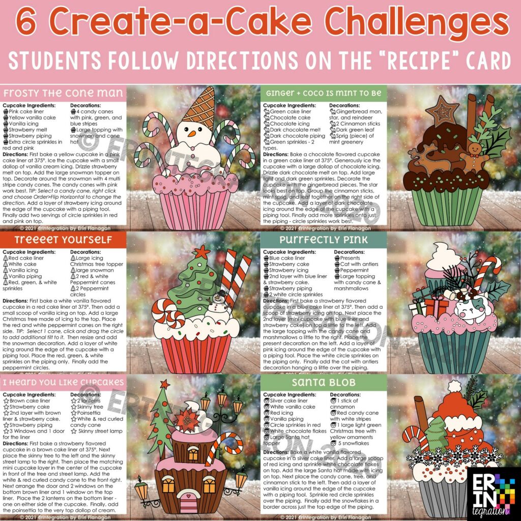 Christmas Create a Cupcake | Digital Activity | Editable | Google ...