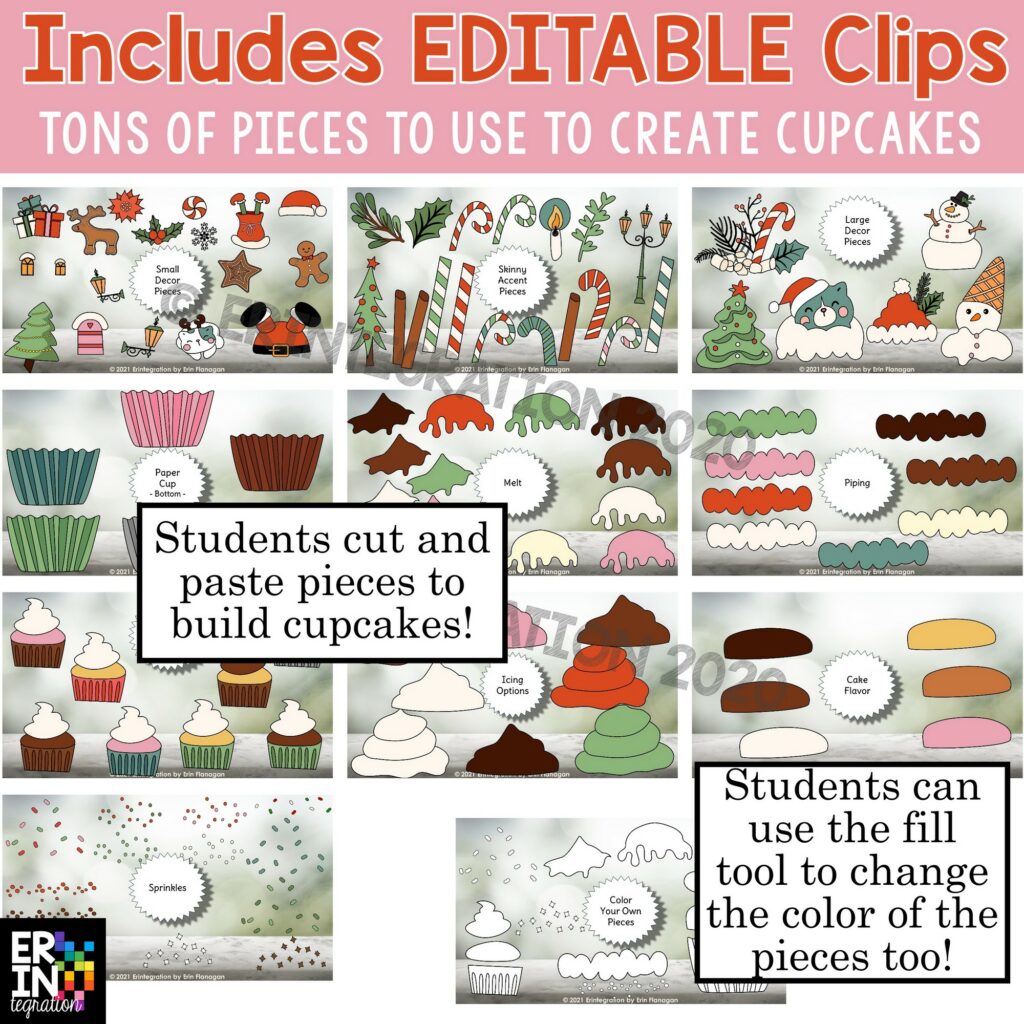 Christmas Create a Cupcake | Digital Activity | Editable | Google ...