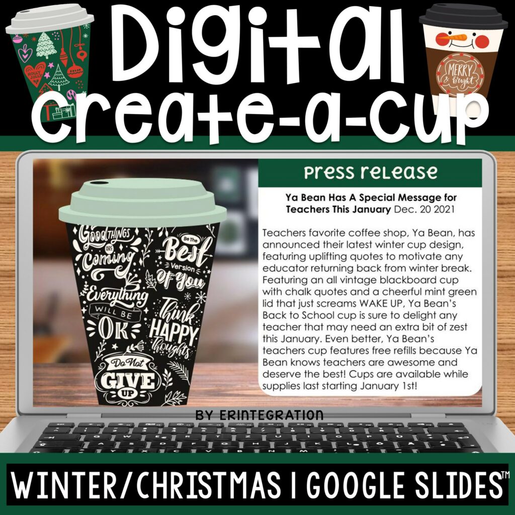 Christmas Digital Activity | Create a Coffee Cup | Editable | Google ...