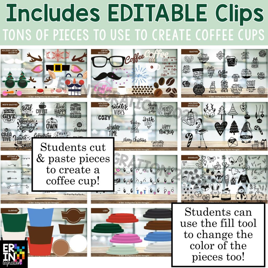 Christmas Digital Activity | Create a Coffee Cup | Editable | Google ...