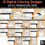 Digital Color by Sight Word | Thanksgiving Words | Editable | Google ...