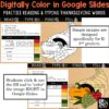 Digital Color by Sight Word | Thanksgiving Words | Editable | Google ...