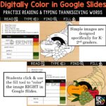 Digital Color by Sight Word | Thanksgiving Words | Editable | Google ...