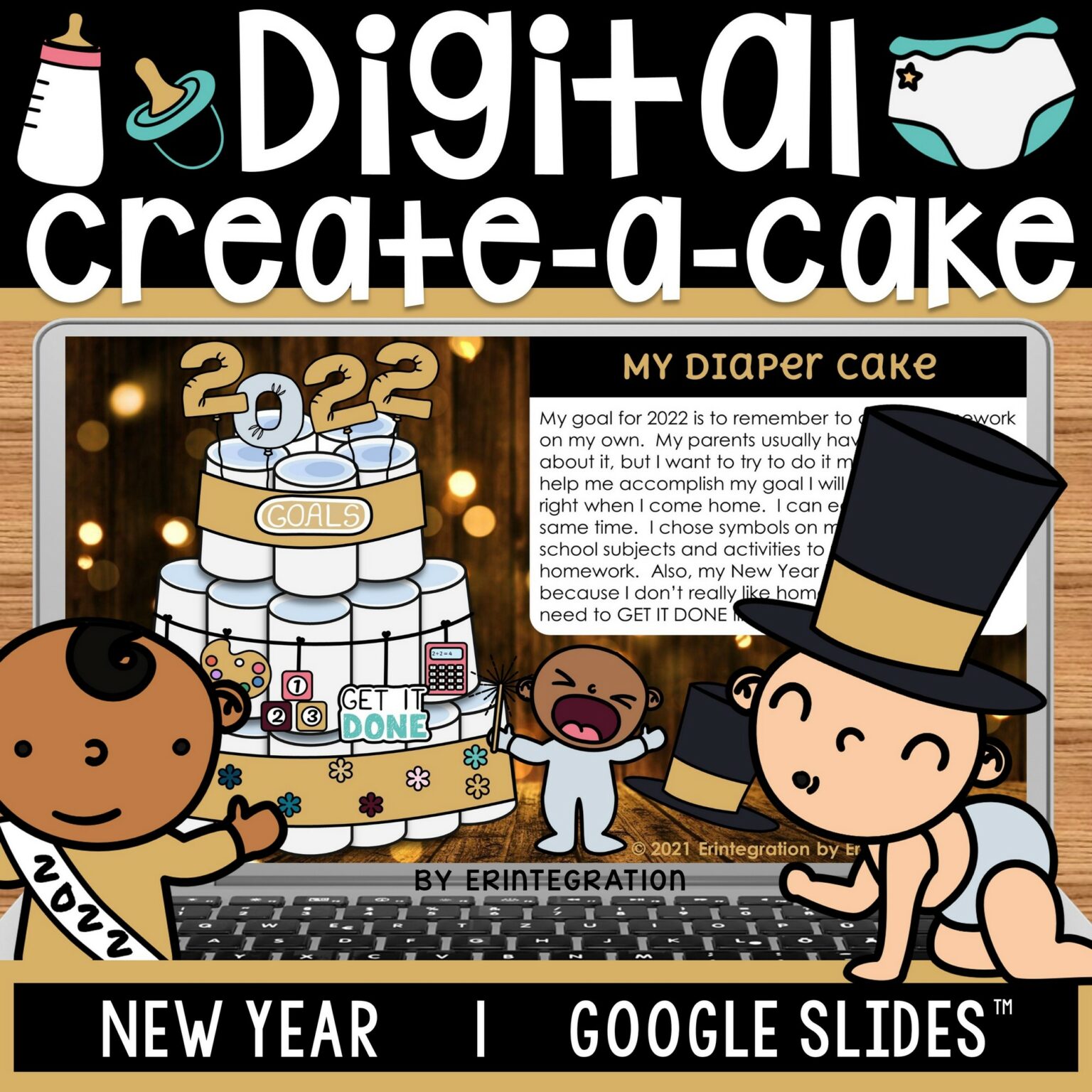 Digital Color by Word | New Year's Eve Words | Editable | Google Slides ...