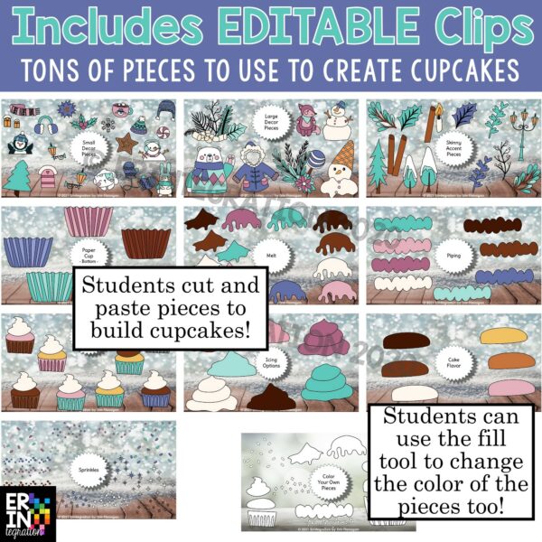 Winter Create a Cupcake | Digital Activity | Editable | Google Slides ...