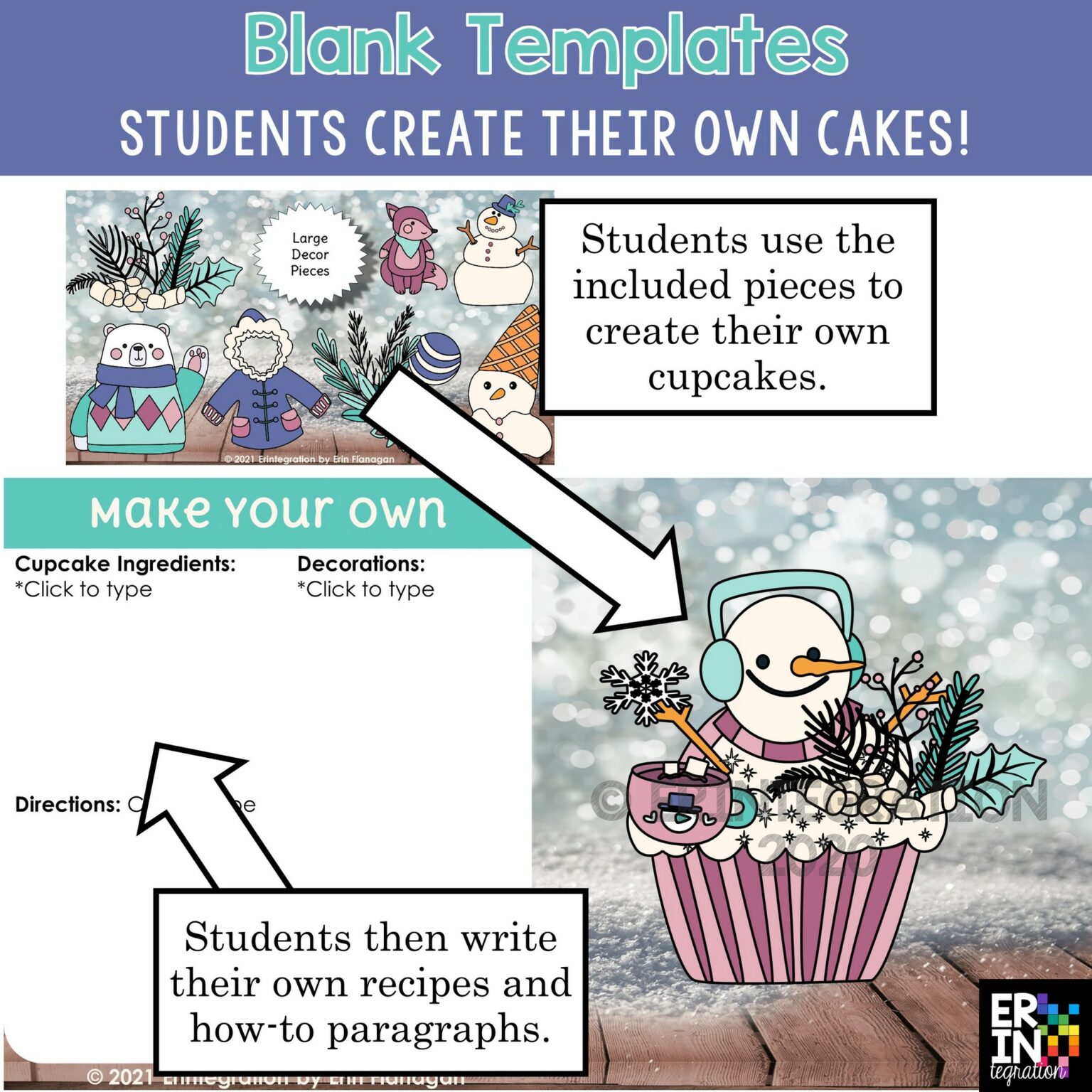 Winter Create a Cupcake | Digital Activity | Editable | Google Slides ...