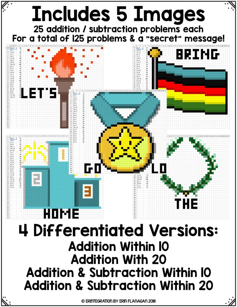 Winter Games / Summer Games Digital Pixel Art Magic Reveal ...