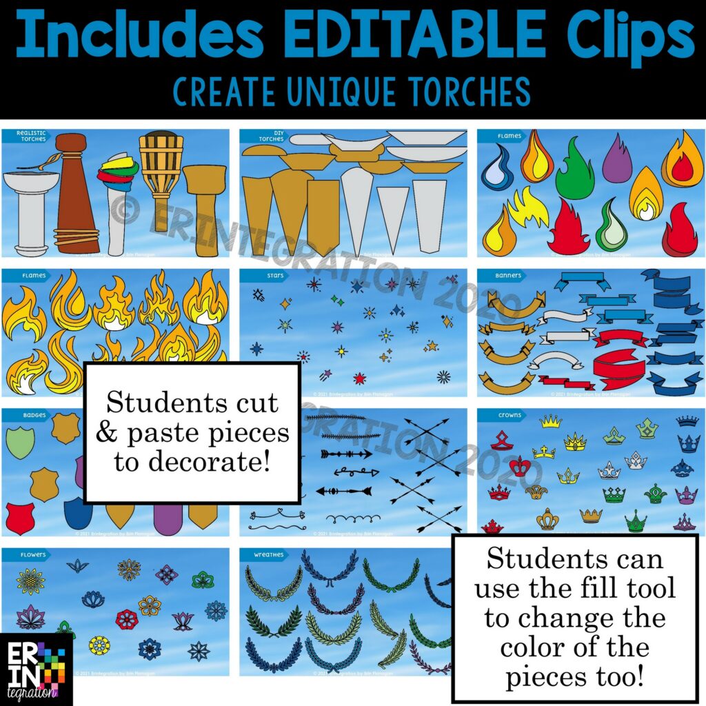 Winter Games Digital Activity | Design a Torch | Editable | Google ...