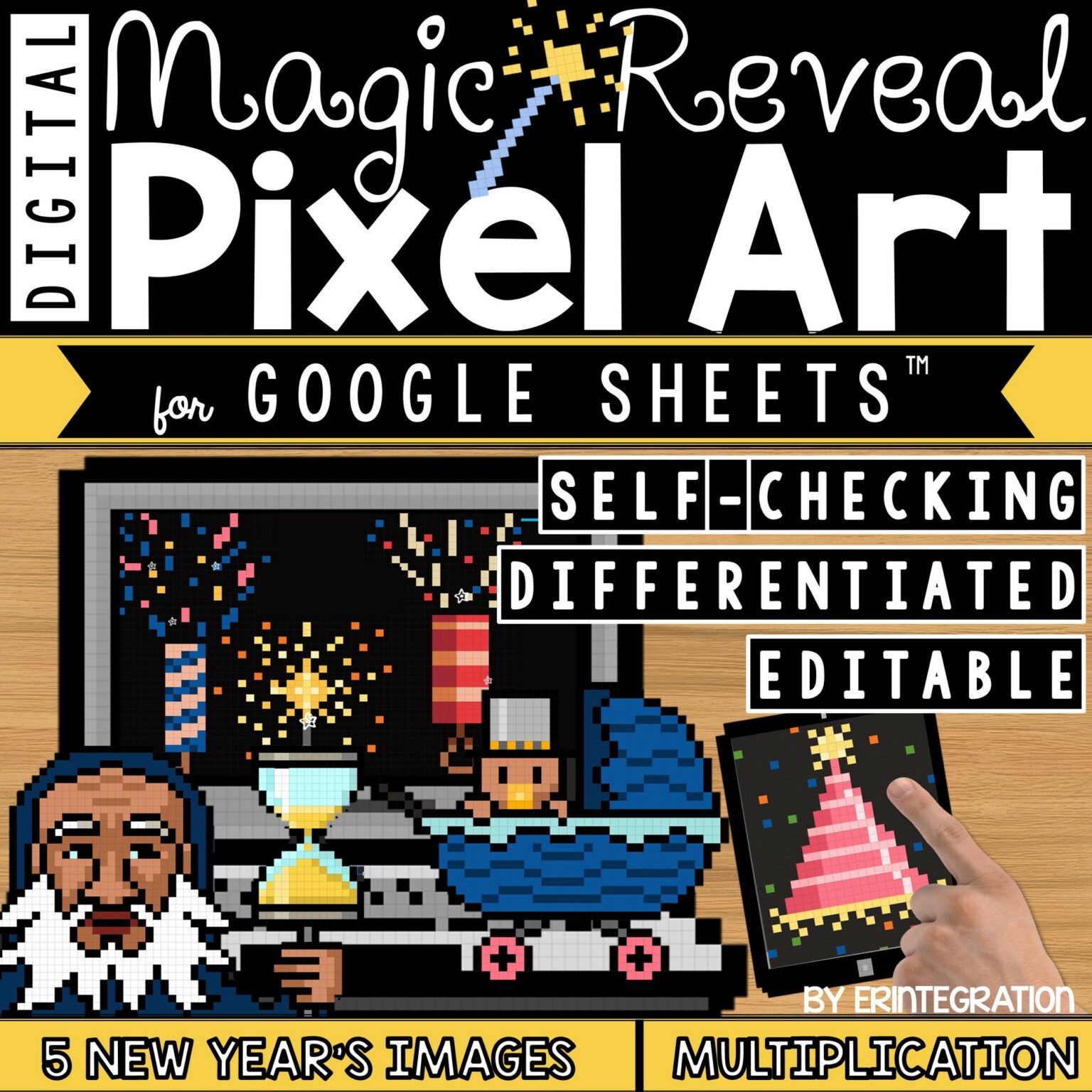 Google Sheets Digital Pixel Art Reveal