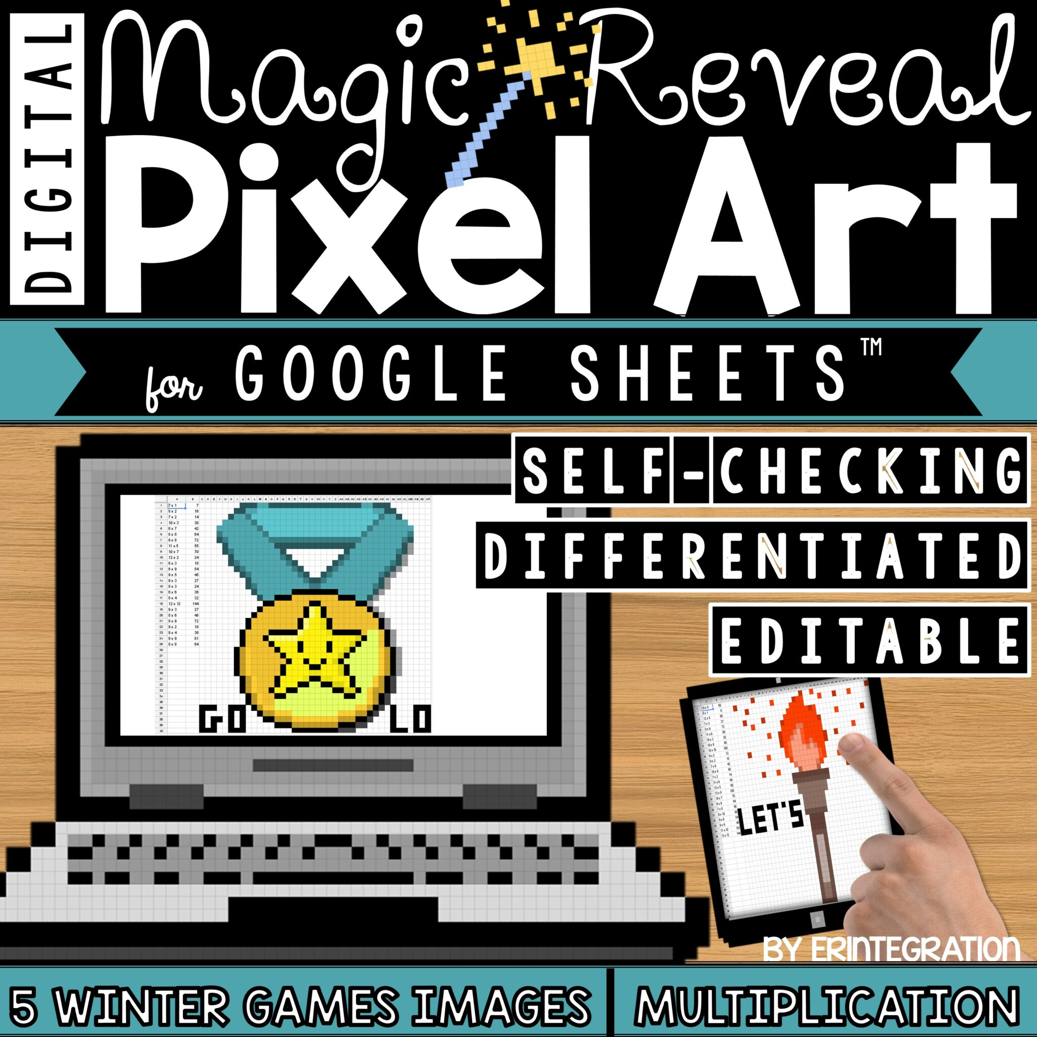 Winter Games / Summer Games Digital Pixel Art Magic Reveal ...