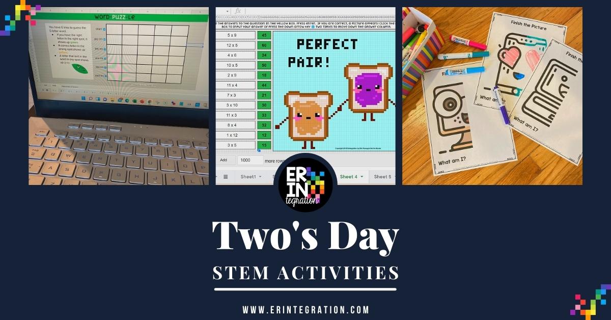 Two's Day STEM Activities for the Classroom - Erintegration