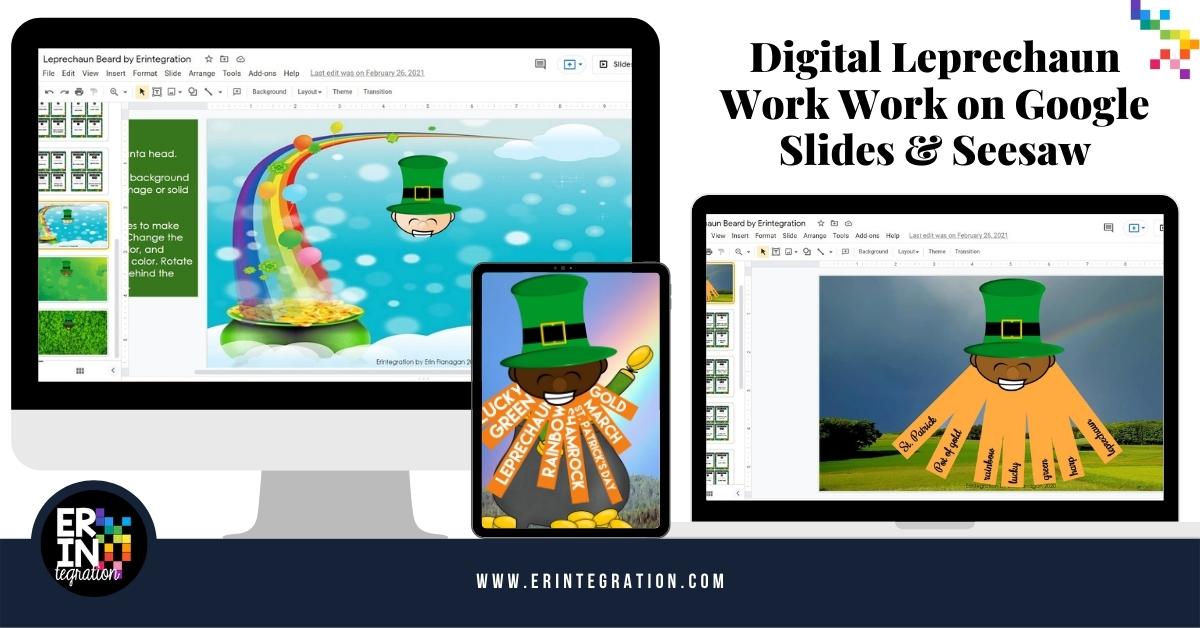 Digital St. Patrick's Day Leprechaun Word Study for Seesaw & Google ...