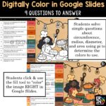 Pi Day Digital Color by Number on Google Slides | Editable - Erintegration