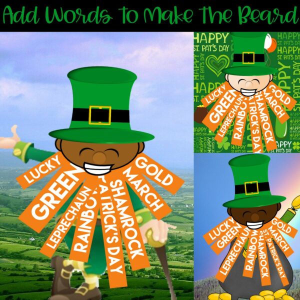Digital St. Patrick's Day Leprechaun Word Study for Seesaw & Google ...