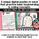Christmas Digital Escape Room Keyboarding & Coding Google Slides ...