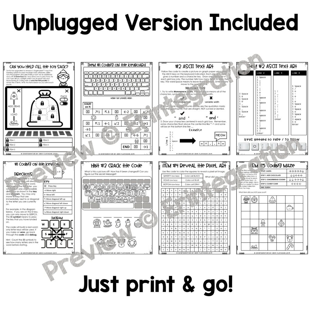 Christmas Digital Escape Room Keyboarding & Coding Google Slides ...