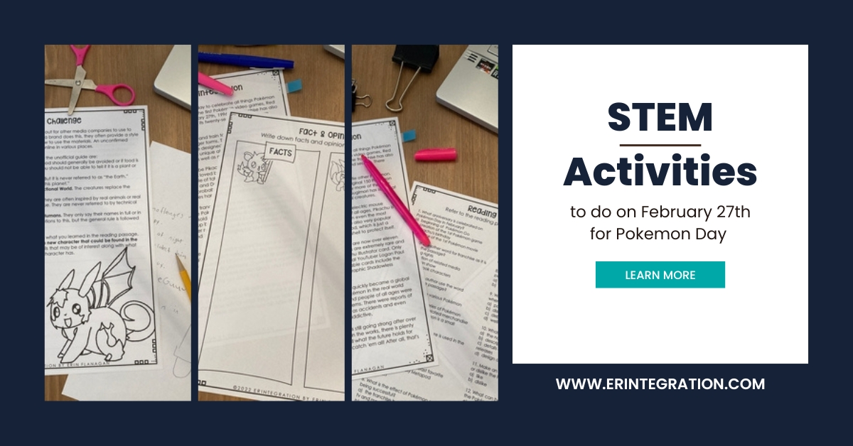 Celebrate Pokemon Day in the Classroom: Reading, Writing, and STEM ...