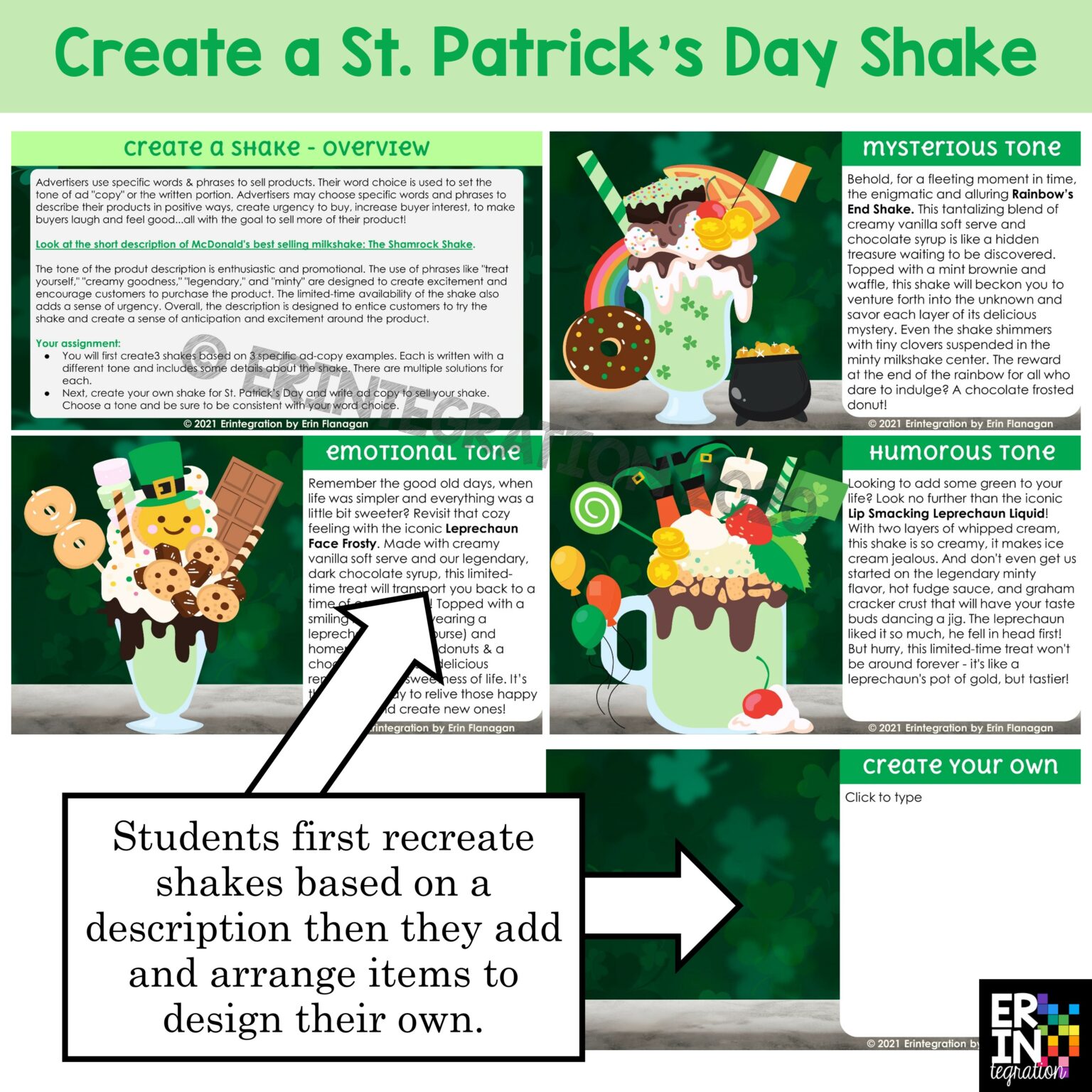 St. Patrick's Day Technology Design Activity - Create a Shake on Google ...