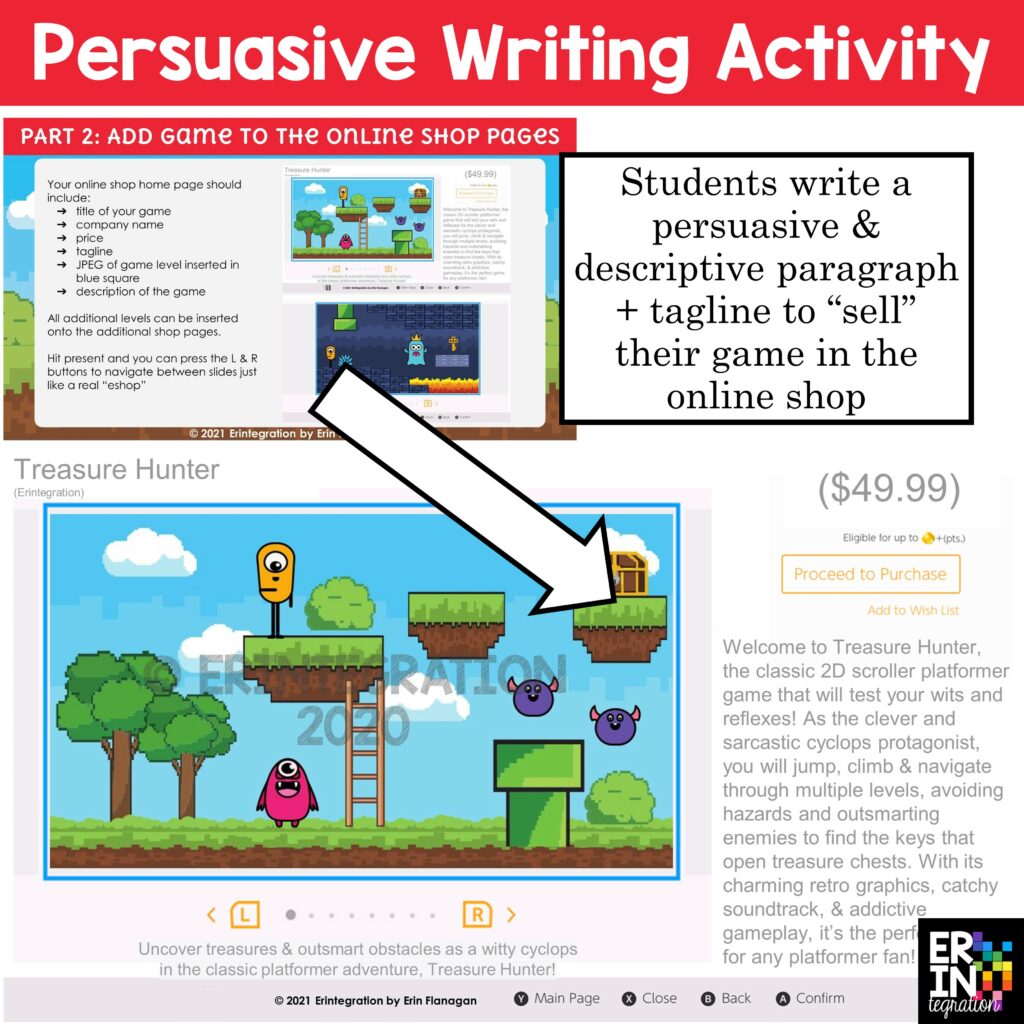 Design Your Own Video Game Technology & Writing Activity on Google ...