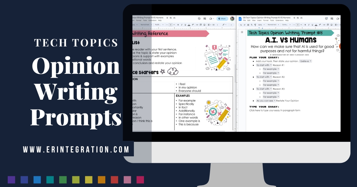 Tech Topics Opinion Writing Prompts & Reading Passage: AI vs Humans ...