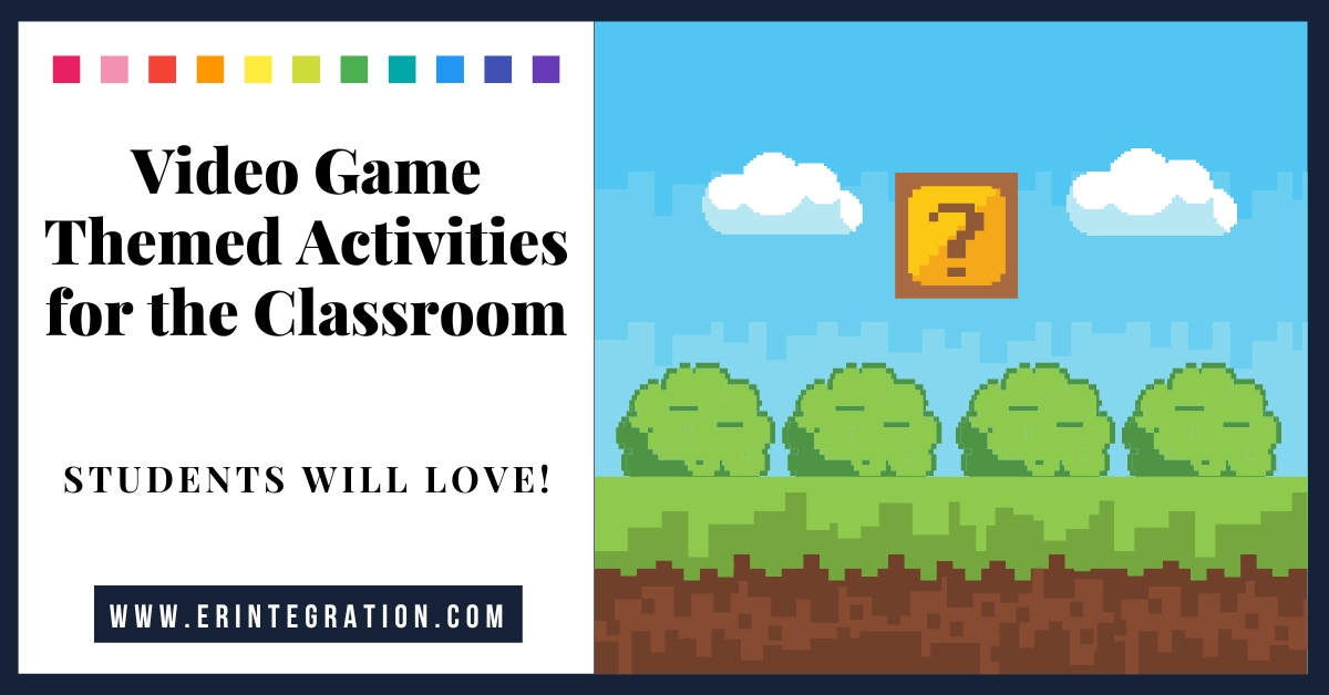 Video Game Themed Activities Students Will Love for Mario Day or Any ...